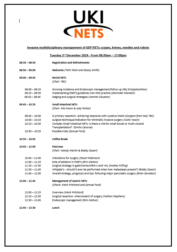 Surgical Day Programme – UKI NETS